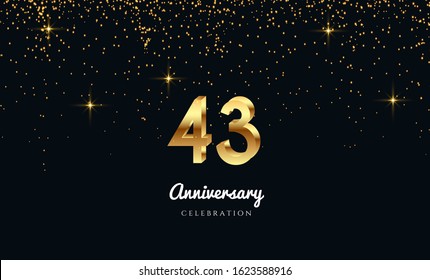 Vector Background On 43year Celebration By Stock Vector (Royalty Free ...
