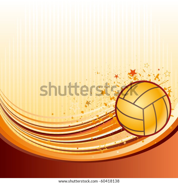 Vector Background Volleyball Sport Stock Vector (Royalty Free) 60418138 ...