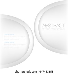 Abstract Background White Round Text Box Stock Vector (Royalty Free ...