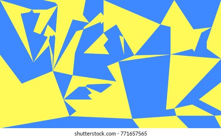 Vector Background Yellow Blue Shapes Stock Vector (Royalty Free ...
