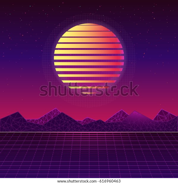 Vector Backgrounds 80s Style Sun Trendy Stock Vector (Royalty Free ...