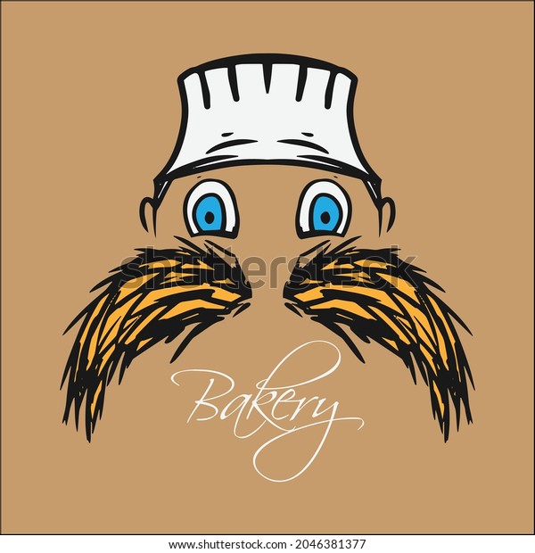 Vector Bakers Face Bakery Logo All Stock Vector (Royalty Free ...