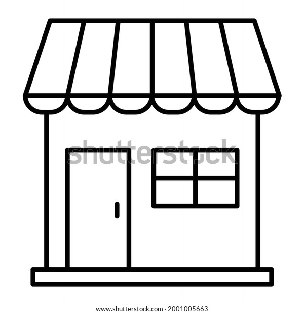 Vector Bakery Shop Outline Icon Design Stock Vector (Royalty Free ...
