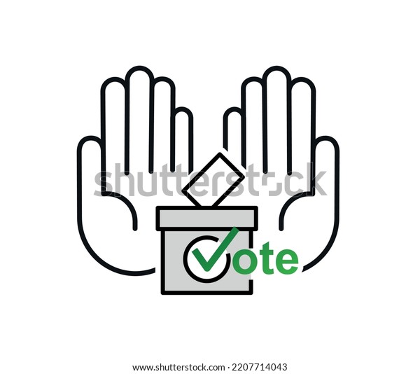 Vector Ballot Icon Voter Ballot Box Stock Vector (Royalty Free ...