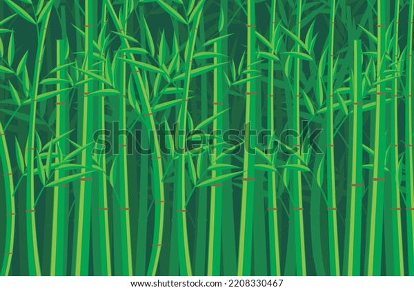 Vector Bamboo Tree Illustration Bamboo Forest Stock Vector (Royalty ...