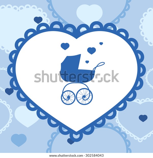 Vector Banner Baby Stroller Stock Vector (Royalty Free) 302584043 ...