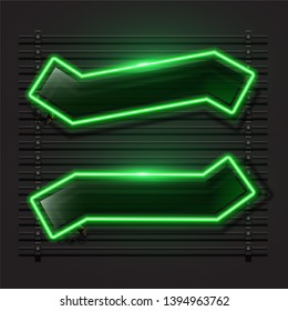 Green Neon Banner Design Stock Vector (Royalty Free) 1360176260