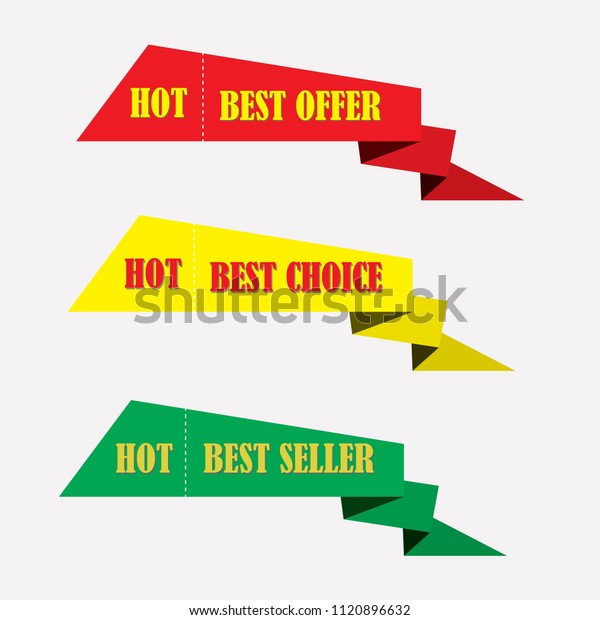 Vector Banner Hot Promotion Template Label Stock Vector (Royalty Free ...