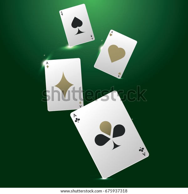 Vector Banner Playing Cards Vector Illustration Stock Vector (Royalty ...