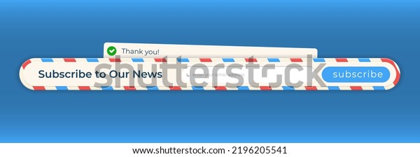 Vector Banner Subscribe Website Stock Vector (Royalty Free) 2196205541 ...