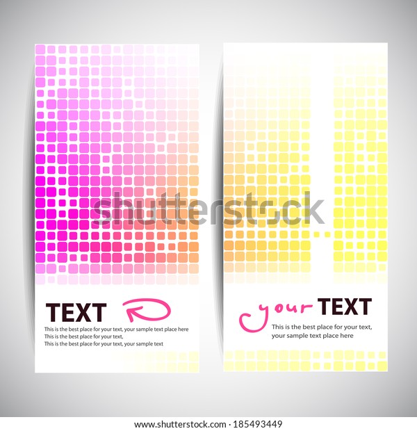 Vector Banner Template Colorful Tiles Stock Vector (Royalty Free ...