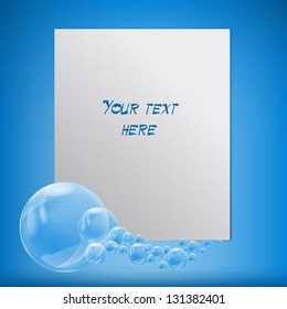 Vector Banner Water Bubbles Stock Vector (Royalty Free) 131382401 ...