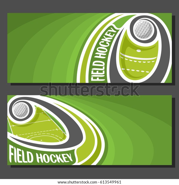 Vector Banners Field Hockey Game Field Stock Vector (Royalty Free ...