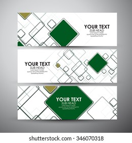Vector Banners Set Abstract Square Background Stock Vector (Royalty ...