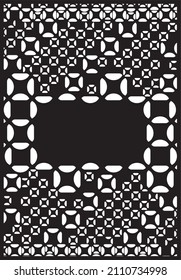 Vector Batik Black White Cnc Lasser Stock Vector (Royalty Free ...