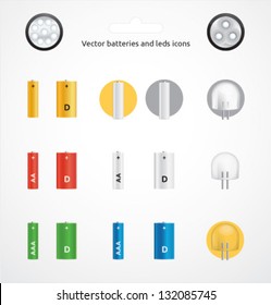 Vector Battery Leds Icons Set 2 Stock Vector (Royalty Free) 132085745 ...