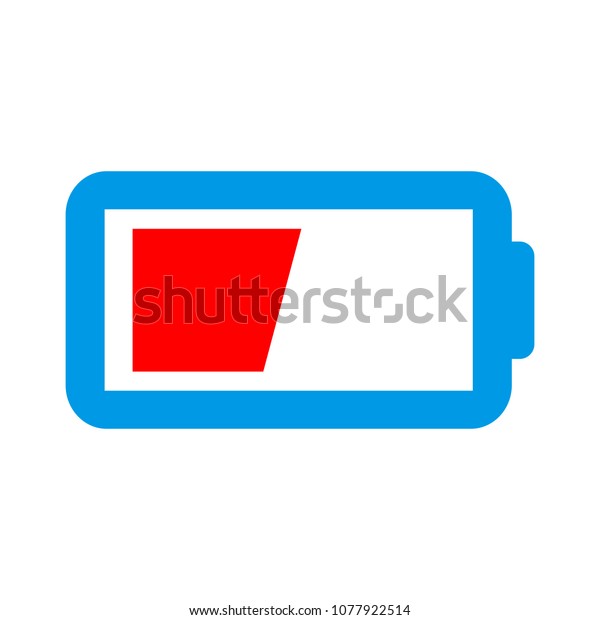 Vector Battery Low Charging Power Battery Stock Vector (Royalty Free ...