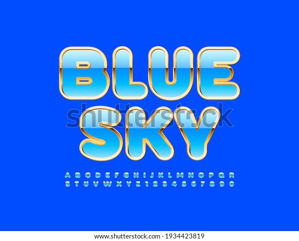 Vector Beautiful Sign Blue Sky Glossy Stock Vector (Royalty Free ...