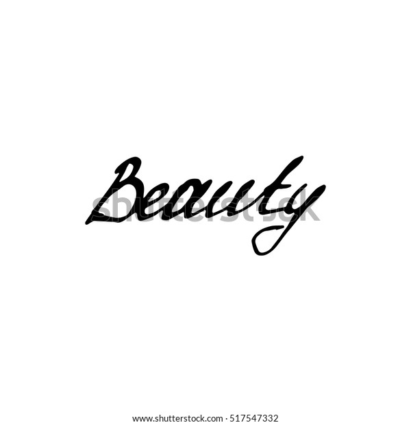 Vector Beauty Lettering Stock Vector (Royalty Free) 517547332 ...
