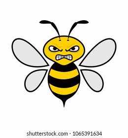 Vector Bees Angry Expression Stock Vector (Royalty Free) 1065391634 ...