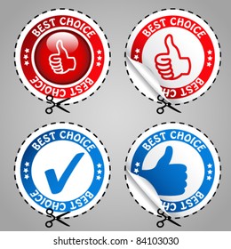 Vector Set Best Choice Stickers Stock Vector (Royalty Free) 71783470
