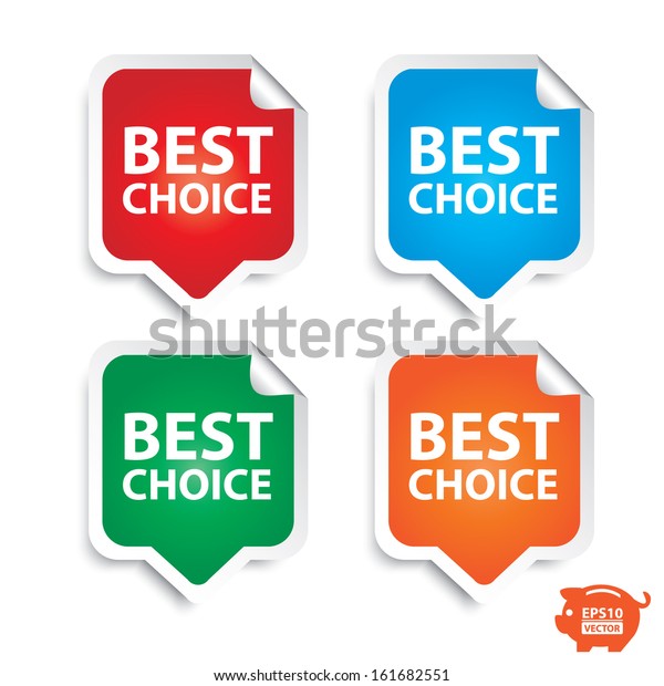 Vector Best Choice Stickers Sign Set Stock Vector (Royalty Free) 161682551