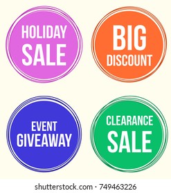 Vector Big Sale Round Circle Doodle Stock Vector (Royalty Free ...