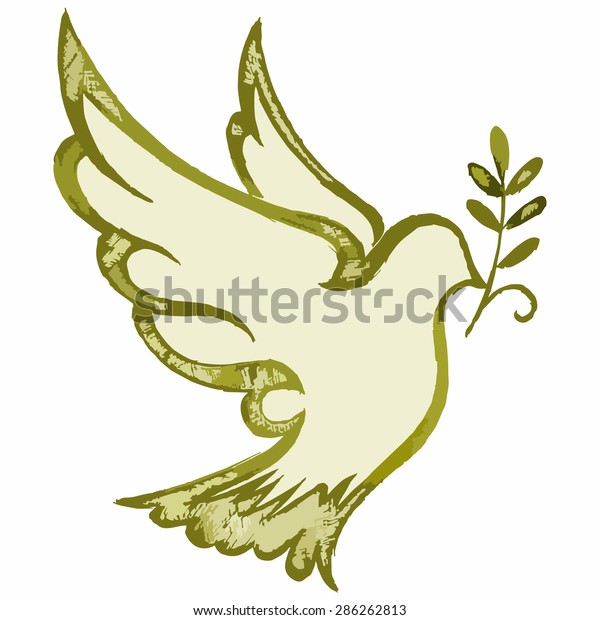 Vector Bird Pigeon Religious Symbol Bird Stock Vector (Royalty Free ...