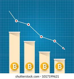 Vector Bitcoin Market Crash Graph On Stock Vector (Royalty Free ...