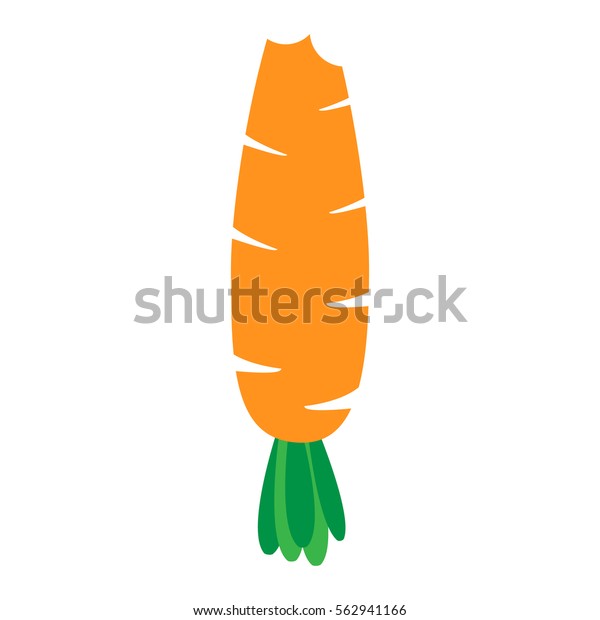 Vector Bitten Carrot On White Background Stock Vector (Royalty Free ...