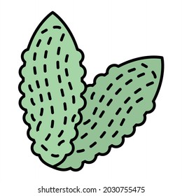 Vector Bittergourd Filled Outline Icon Design Stock Vector (Royalty ...
