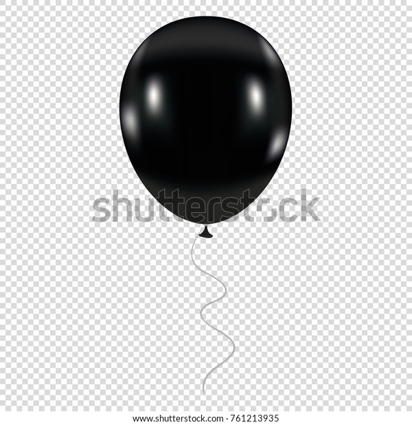 Vector Black Balloon On Transparent Background 스톡 벡터(로열티 프리) 761213935 ...