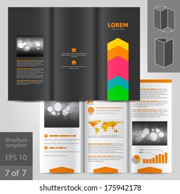Vector Black Brochure Template Design Color Stock Vector (Royalty Free ...