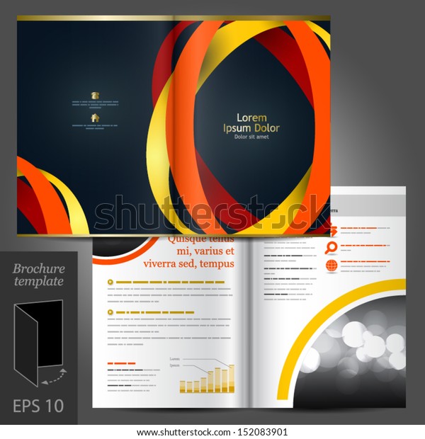 Vector Black Brochure Template Design Color Stock Vector (Royalty Free ...