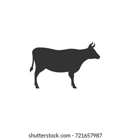 Vector Black Cow Icon On White Stock Vector (Royalty Free) 721657987 ...