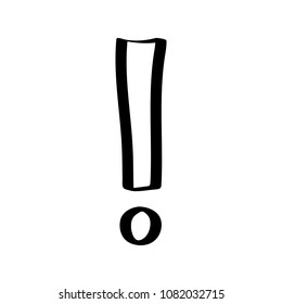 Vector Black Exclamation Mark On White Stock Vector (Royalty Free ...