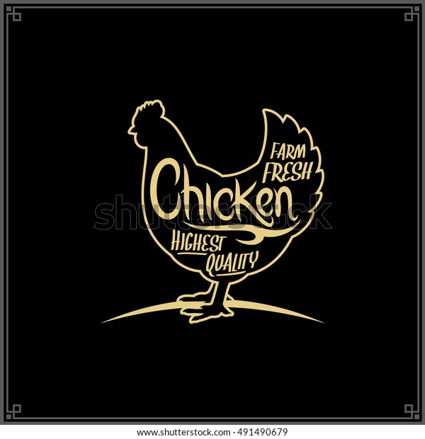 Vector Black Gold Chicken Meat Label: เวกเตอร์สต็อก (ปลอดค่าลิขสิทธิ์ ...