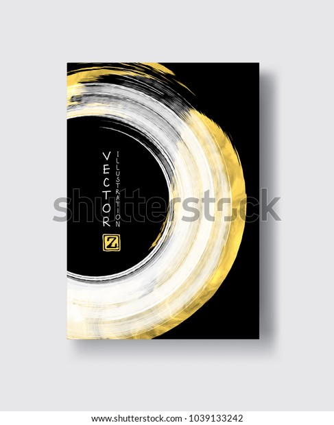Vector Black Gold Design Templates Brochures Stock Vector (Royalty Free ...