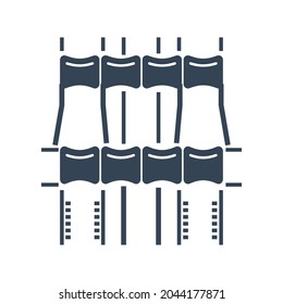 Vector Black Icon Airplane Equipment Thrust Stock Vector (Royalty Free ...