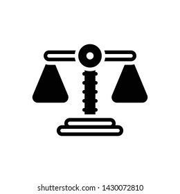 Vector Black Icon Balance Stock Vector (Royalty Free) 1430072810 ...