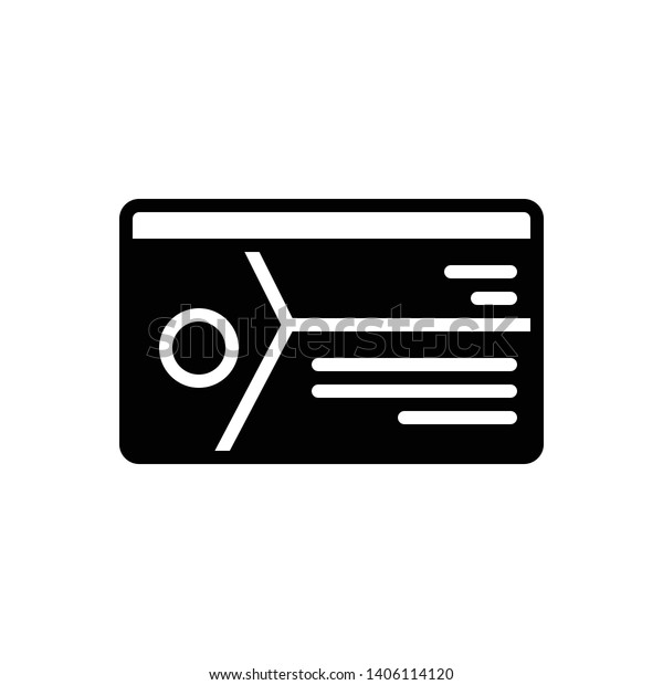 Vector Black Icon Business Card Stock Vector (Royalty Free) 1406114120 ...