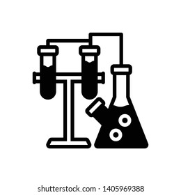 Vector Black Icon Chemistry Stock Vector (Royalty Free) 1405969388