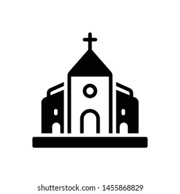 Vector Black Icon Church Stock Vector (Royalty Free) 1455868829 ...