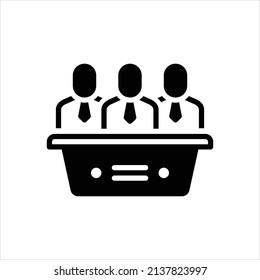 Vector Black Icon Councils Stock Vector (Royalty Free) 2137823997 ...
