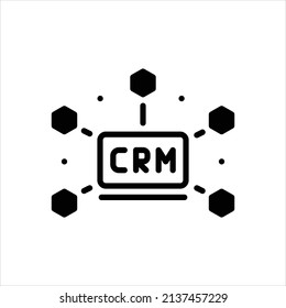Vector Black Icon Crm Stock Vector (Royalty Free) 2137457229 | Shutterstock