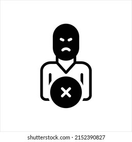 Vector Black Icon Denial Stock Vector (Royalty Free) 2152390827 ...