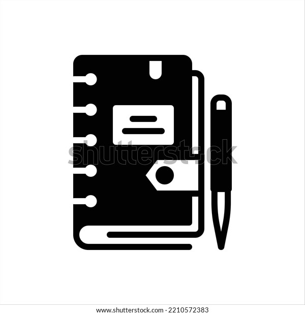 Vector Black Icon Diare Stock Vector (Royalty Free) 2210572383 ...