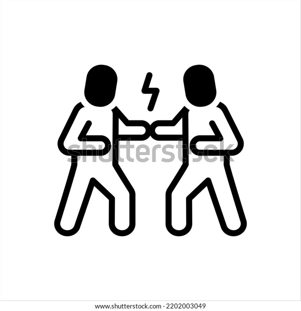Vector Black Icon Enemy Stock Vector (Royalty Free) 2202003049 ...
