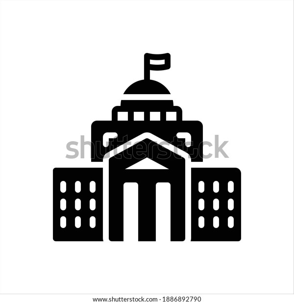 Vector Black Icon Federal Stock Vector (Royalty Free) 1886892790 ...
