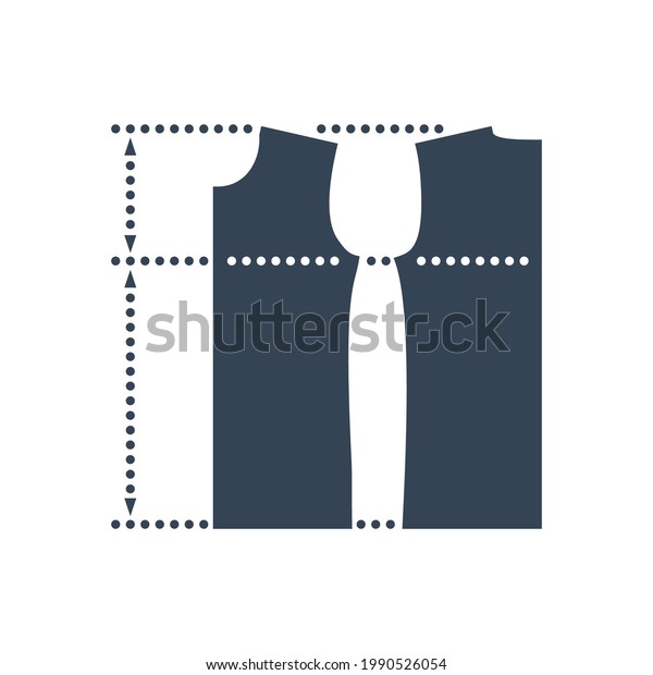 Vector Black Icon Garment Industry Sewing Stock Vector (Royalty Free ...